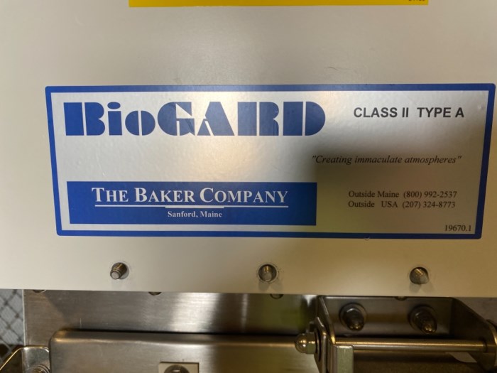 (1) BioGard Class II Type A Bio Safety Hood for sale