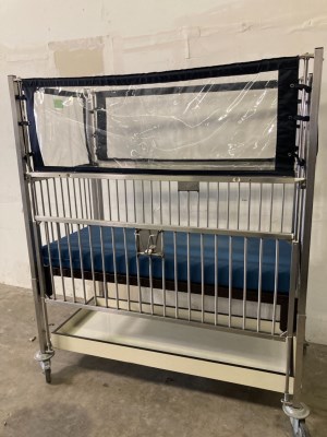 (1) Hard Baby Crib with Wheels for sale