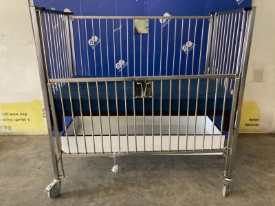 (1) Hard Baby Crib with Wheels for sale