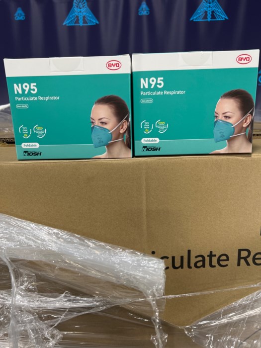(1) PALLET OF BYD CARE N95 PARTICULATE RESPIRATOR MASK for sale