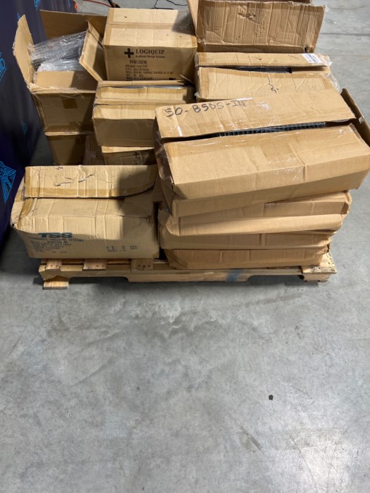 (1) PALLET OF LOGIQUIP SHELVING AND DIVIDERS for sale