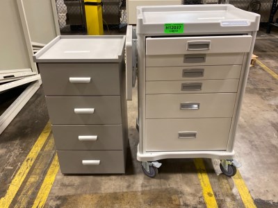 (1) Stanley InnerSpace Crash Cart & (1) Cabinet for sale