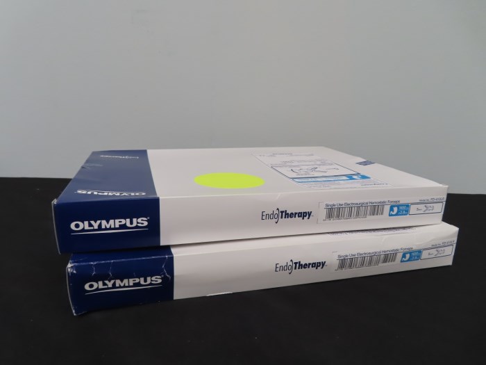 2 BOXES OF OLYMPUS ROTATABLE ELECTROSURGICAL HEMOSTATIC FORCEPS 5MM X ...