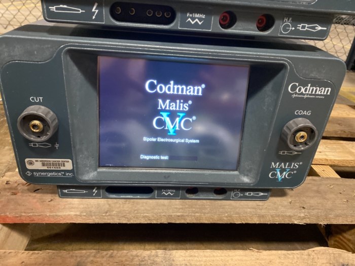 (2) Codman Malis CMC V Bipolar Electrosurgical Generator for sale