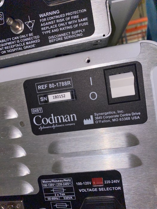 (2) Codman Malis CMC V Bipolar Electrosurgical Generator for sale