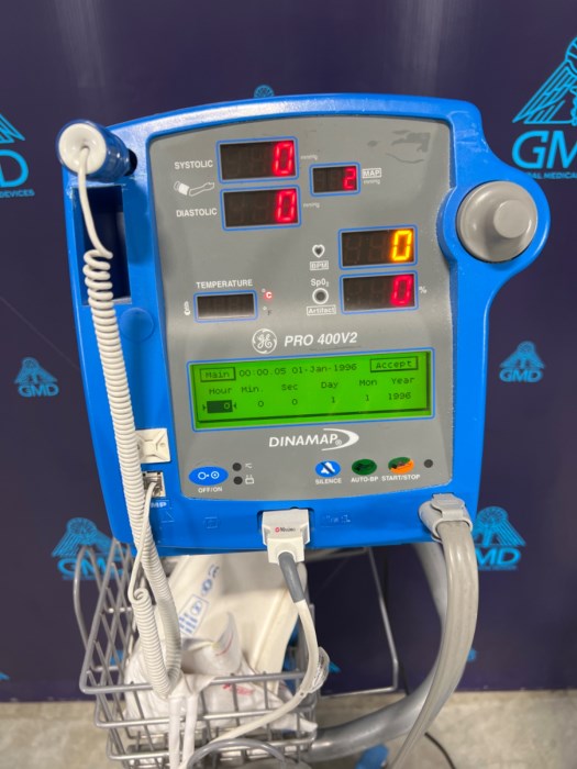 (2) Dinamap Pro 400V2 Vital Signs Monitors (powers on) for sale