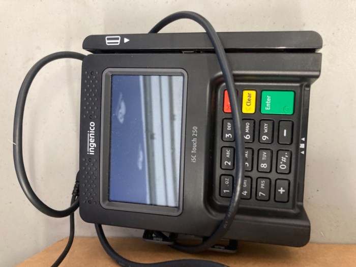 (2) Ingenico ISC 250 Touch Card Swipers for sale
