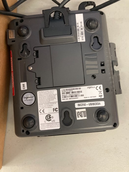 (2) Ingenico ISC 250 Touch Card Swipers for sale