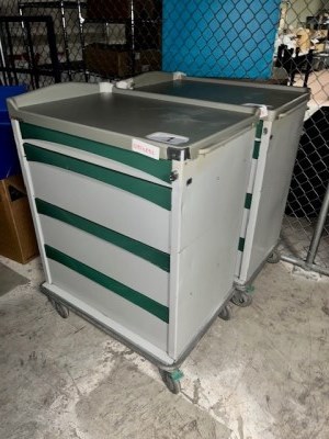 (2) Mobile Supply Carts for sale