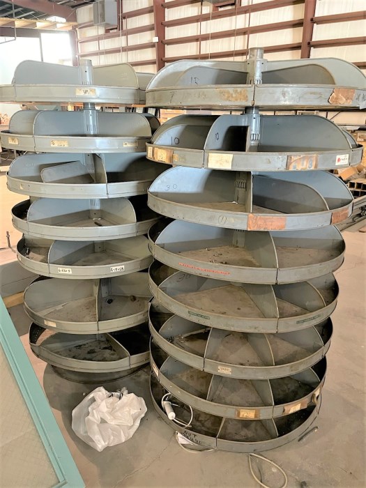 (2) Rotabin Revolving Storage Bins for sale