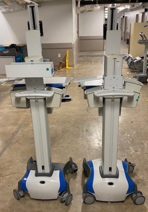 (2) Rubbermaid Computer Carts for sale