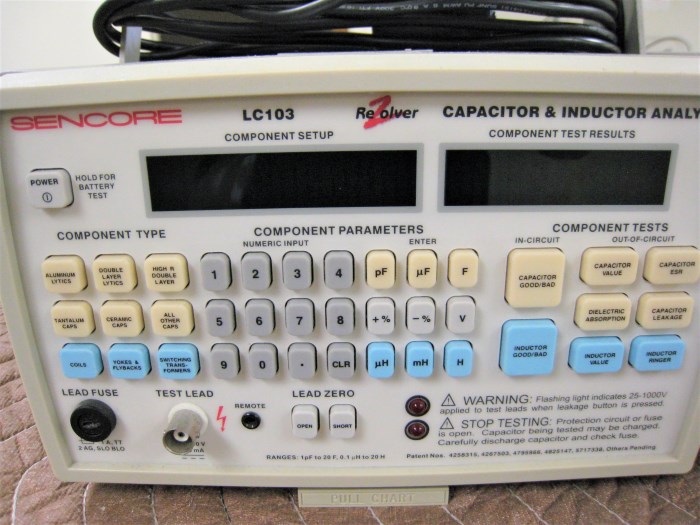 (2) Sencore LC103 Capacitor (1) Inductor Anaylzer for sale