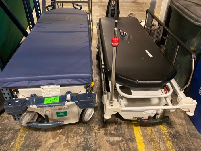 (2) Stryker Big Wheel Stretchers for sale