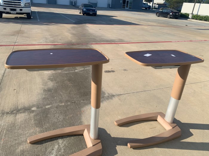 (2) STRYKER OVERBED TABLES for sale
