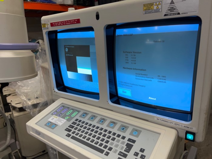 2001 GE 9800 C-arm with printer for sale