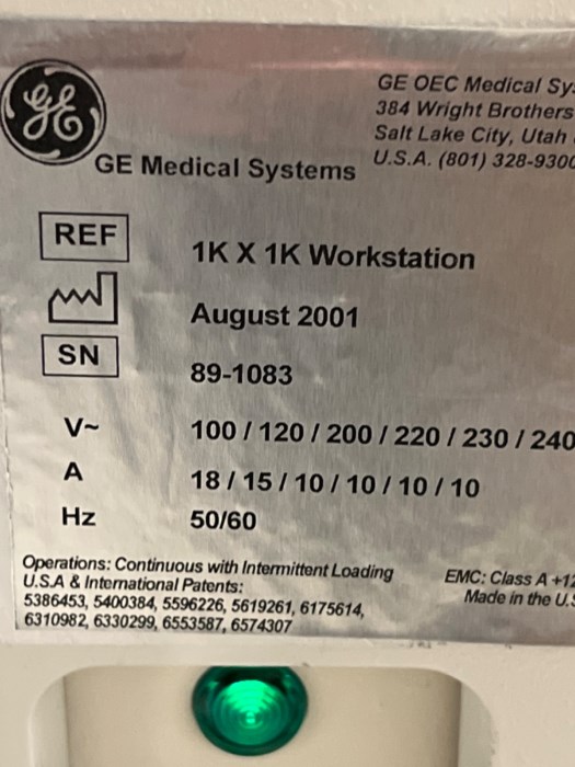 2001 GE 9800 C-arm with printer for sale