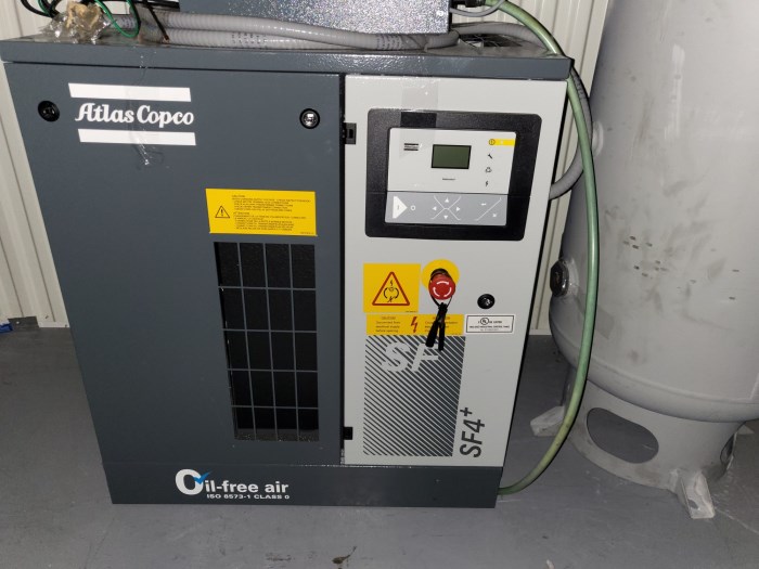 2017 Atlas Copco SF4+ (3 Phase) Air Compressor With FX2 Air Drier & Tank for sale