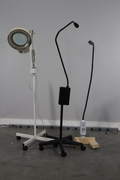 (3) Assorted Exam Equipments ( Welch Allyn Exam Lights, Philips ...
