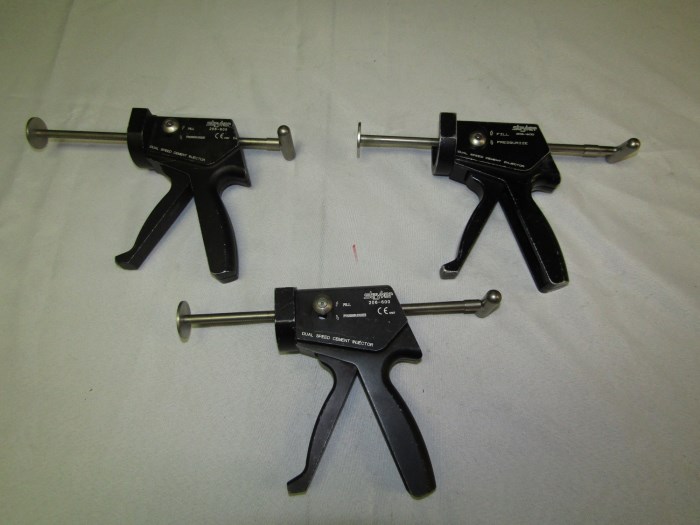 3 Pcs of Stryker 206-600 Dual Speed Bone Cement Injector Injection Gun ...