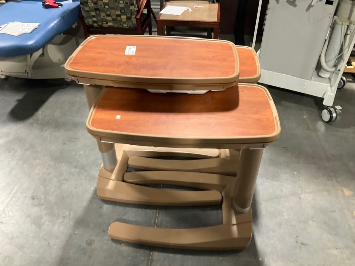(3) STRYKERS OVERBED TABLES for sale