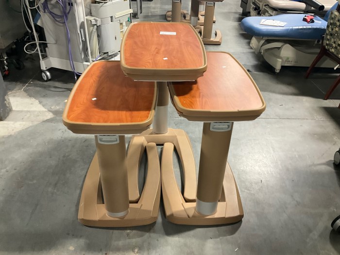 (3) STRYKERS OVERBED TABLES for sale