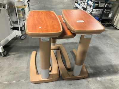 (3) STRYKERS OVERBED TABLES for sale