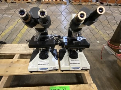(2) Fisher Scientific MicroMaster Microscopes for sale