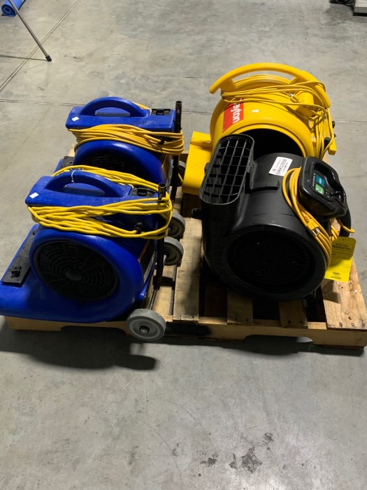 (4) Mixed Blowers ( Tennant, Dayton, Wind Handler) for sale