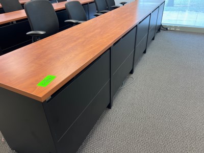 (4) Nova Solutions Training Computer desk with (4) office chairs for sale