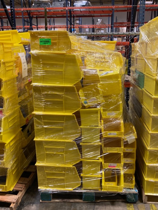 (4) Pallets of Assorted Akro Bins for sale