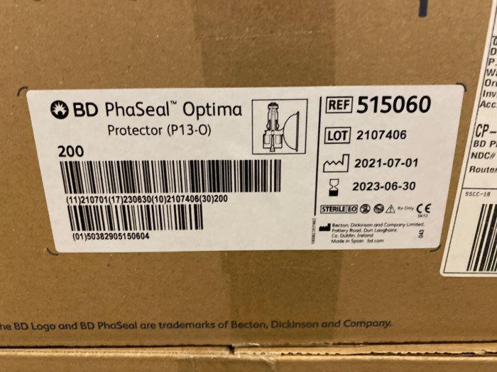 (5) Boxes of BD PhaSeal Optima Protector Caps for sale