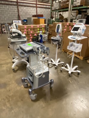 (7) Assorted Medical Carts for sale