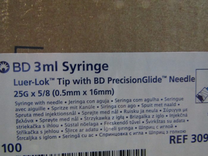 7 Boxes of BD Luer Lock 3ml Syringe & 6 Boxes of MEDLINE SYRS100255 (Box of 100) Safety ...