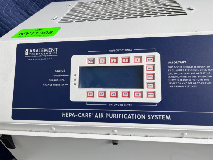 Abatement Technologies Hepa-Care Air Purification System for sale