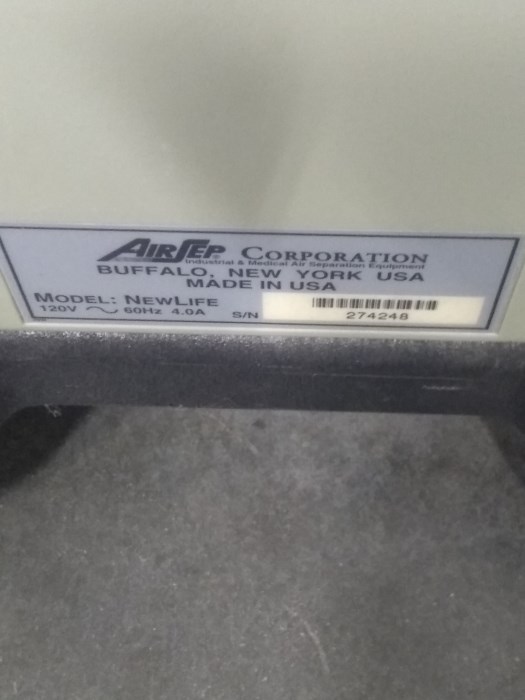 AirSep Corp Caire / Chart Industries Newlife STATIONARY OXYGEN ...