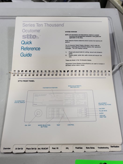 Alcon Opthalmic Ocutome Surgery System STTOdx/PSSdx for sale