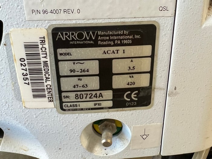 Arrow ACAT 1 Plus Intra Aortic Balloon Pump for sale