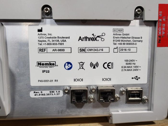 Arthrex Synergy RF Bipolar Ablation Unit for sale