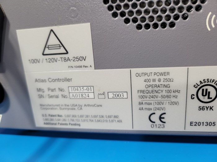 Arthrocare Atlas RF11000 RF Generator for sale