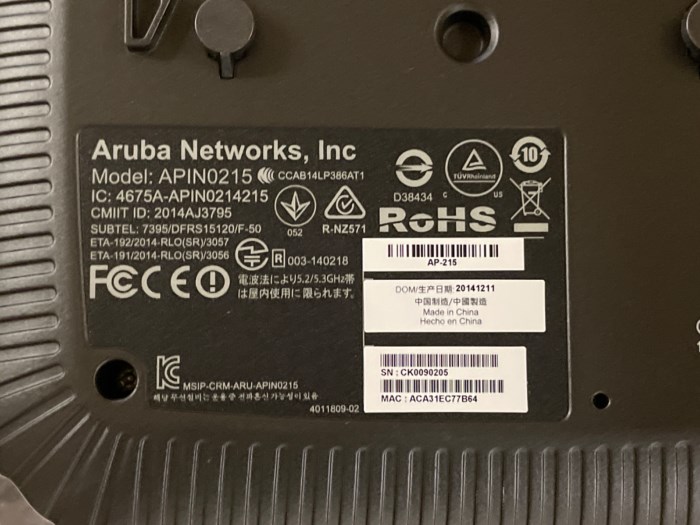 Aruba AP115 & APIN0215 for sale
