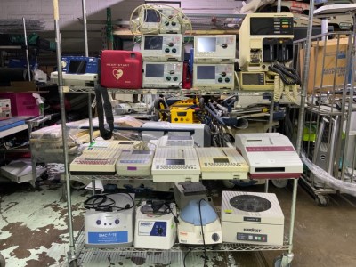 Assorted AED Defibrilators, ECGs, and Centrifuge "lot of 24" for sale