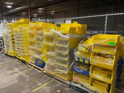 Assorted Lab Bins *Lot of 5 Pallets* for sale