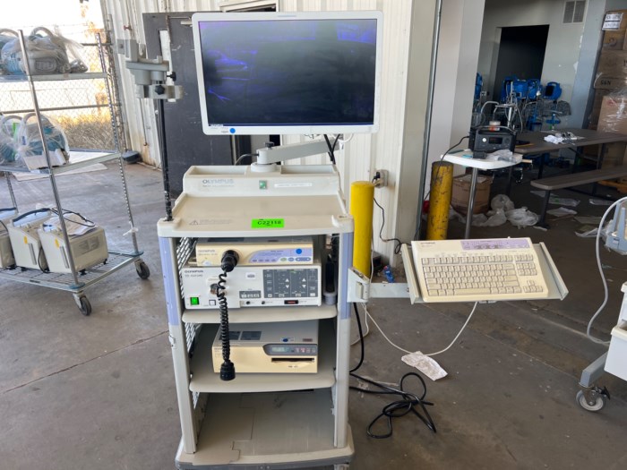 OLYMPUS WM-30 WORKSTATION With OLYMPUS OEV262H MONITOR,OLYMPUS EVIS ...