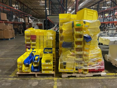 Assorted Sized Lab Bins *Lot of 4 Pallets* for sale