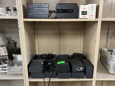 Assorted UPS Power Sources (Lot of 2 Shelves) for sale