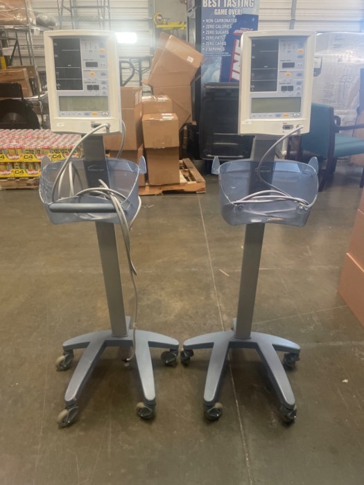 Assorted Vital Sign Monitors & Rolling Carts for sale
