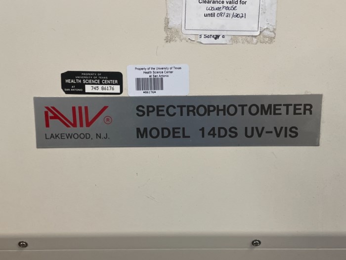 AVIV Model 14DS UV-VIS Spectrophotometer for sale