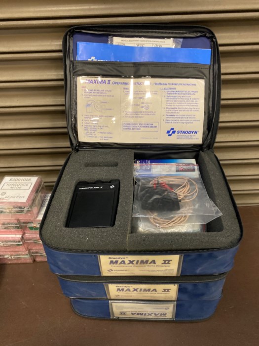 Box with assorted Medical Equipment including Maxima II Staodyn ...