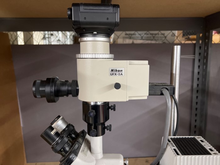 Carl Zeiss Microscope w/ Assorted Attachments & Base for sale