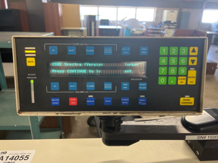 COBE Spectra Apheresis System for sale